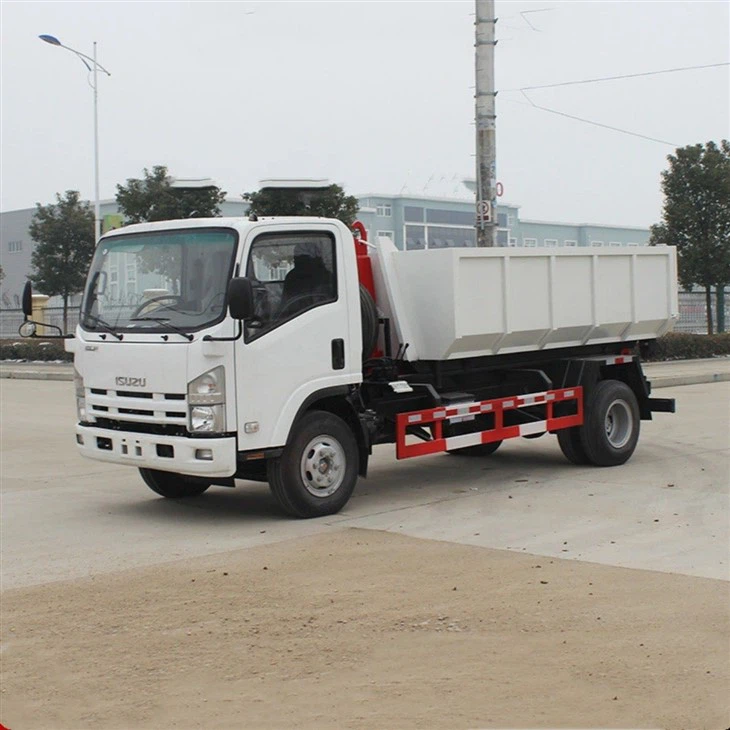 China High Quality ISUZU 6 Tons Hook Loader Garbage Truck Manufacturers ...