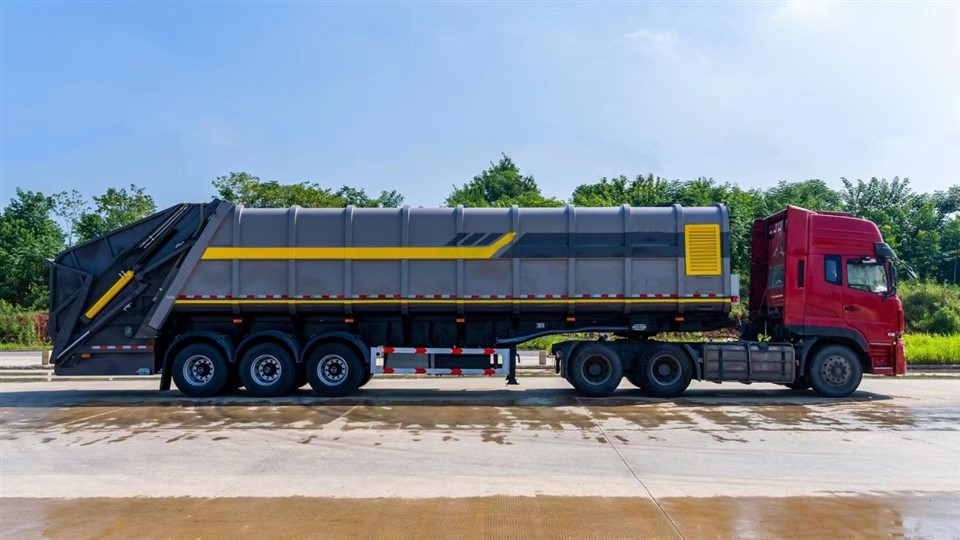 China High Quality 50 CBM Garbage Compactor Trailer Manufacturers ...