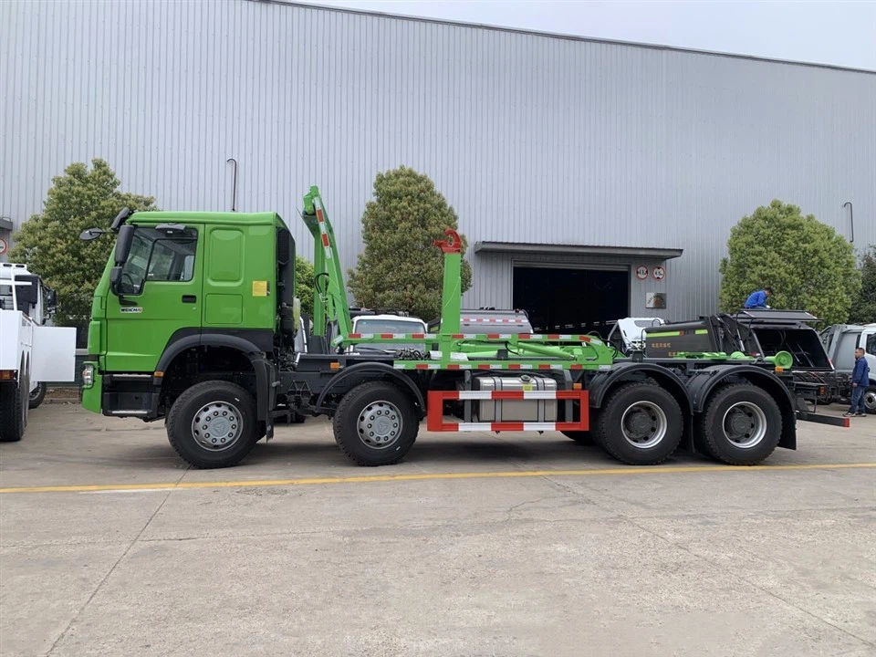 China High Quality HOWO 26T Hook Loader Garbage Truck Manufacturers ...