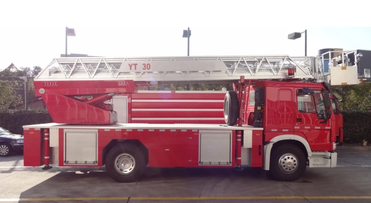 China High Quality HOWO 32M Ladder Fire Truck Manufacturers, Suppliers ...